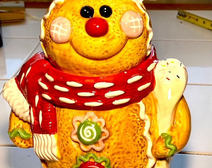 Vintage Gingerbread Man Cookie Jar - Etsy