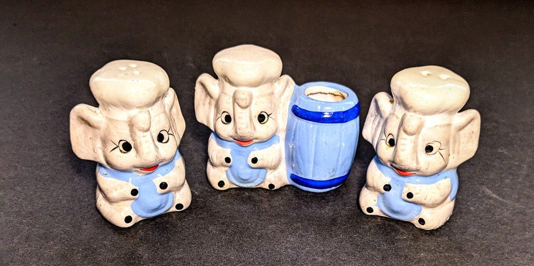 KRAZY Elephant Table Toppers Knick Knack style Salt & Pepper - Etsy