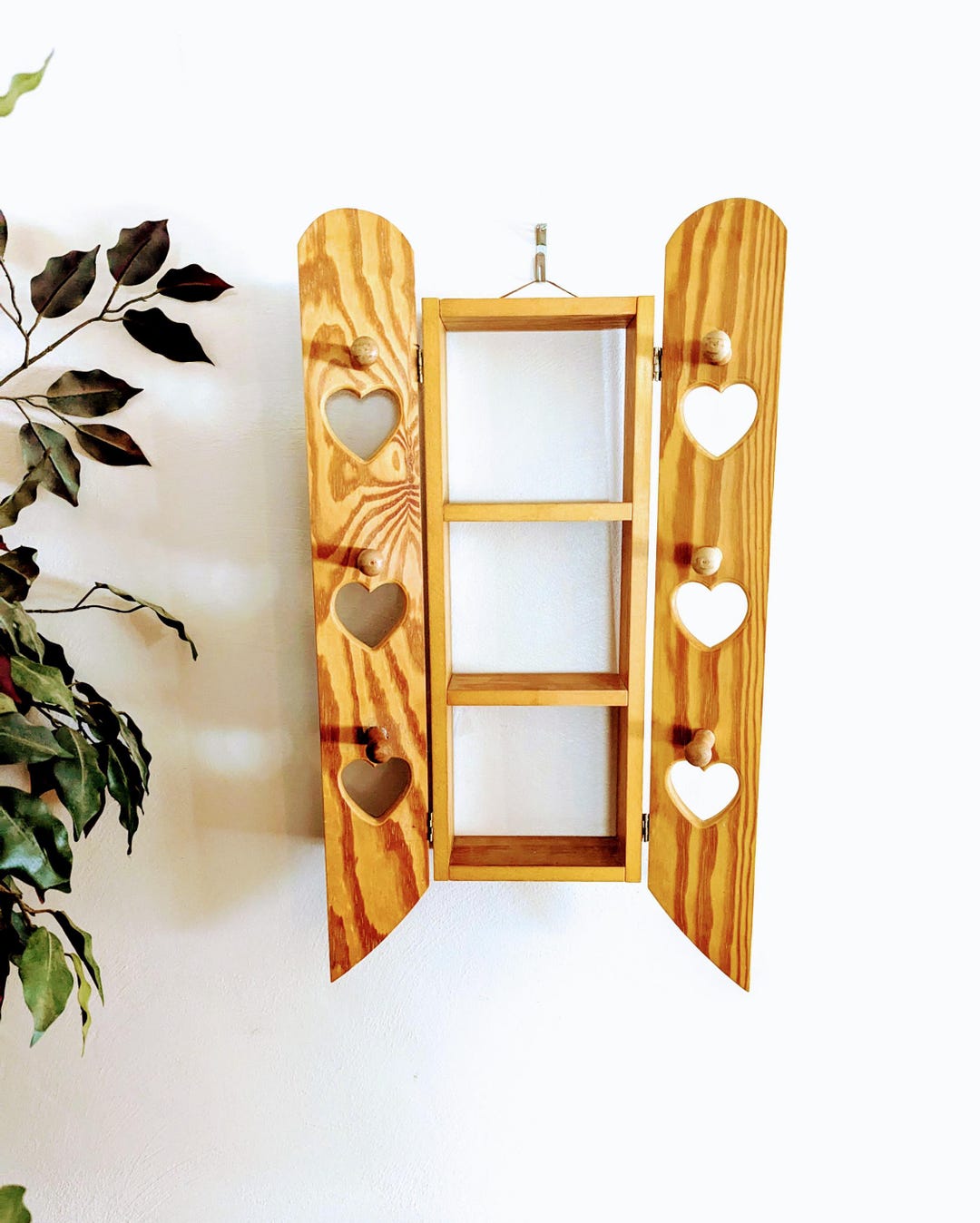 Oak Shadow Box - Rustic Interior Storage Decor - Etsy