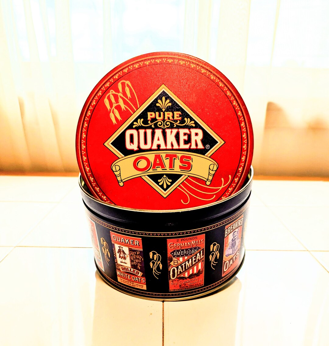 Vintage Quaker Oats Tin - Decorative Interior Decor - Etsy