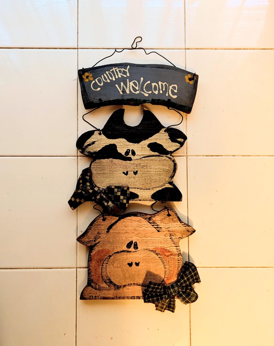 90 's Folk Art - Country Welcome Sign - Handmade & Painted - Etsy