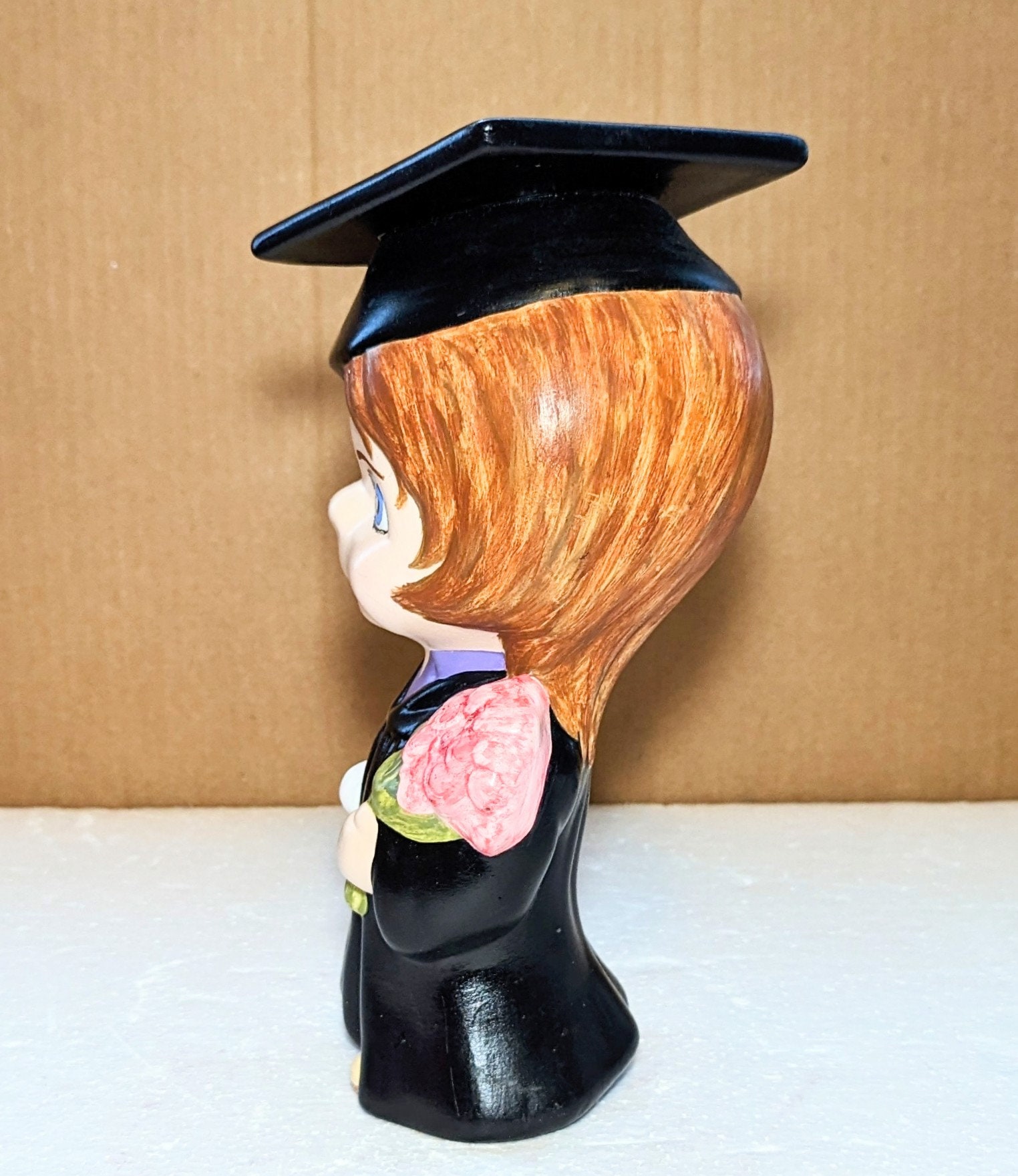 Girl Graduation Figurine - Interior Art Decor - Knick Knack Hand ...
