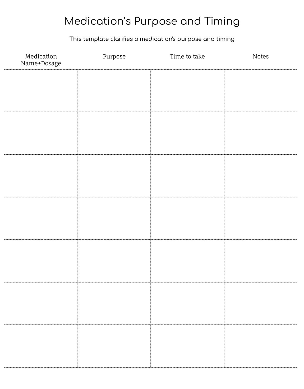 Printable Medication Log and Purpose Tracker | Digital Prescription ...