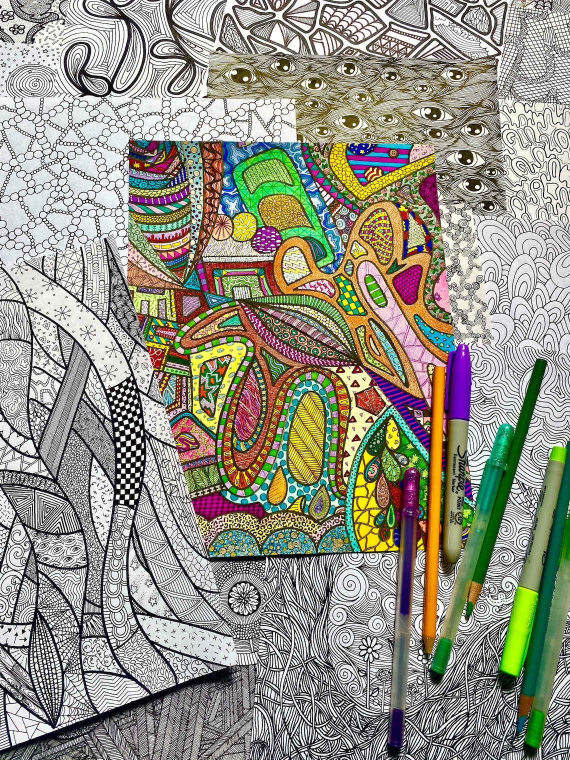 Instant Download 20 Highly Detailed Adult Coloring Pages - Book 1 - Etsy