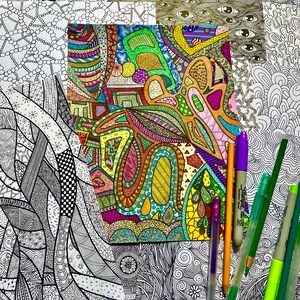 Instant Download 20 Highly Detailed Adult Coloring Pages - Book 1 - Etsy