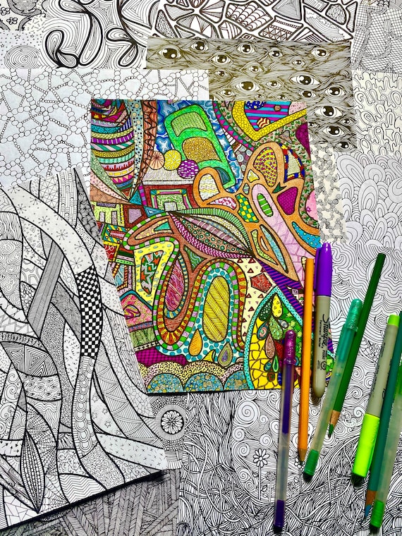 Instant Download 20 Highly Detailed Adult Coloring Pages | Etsy