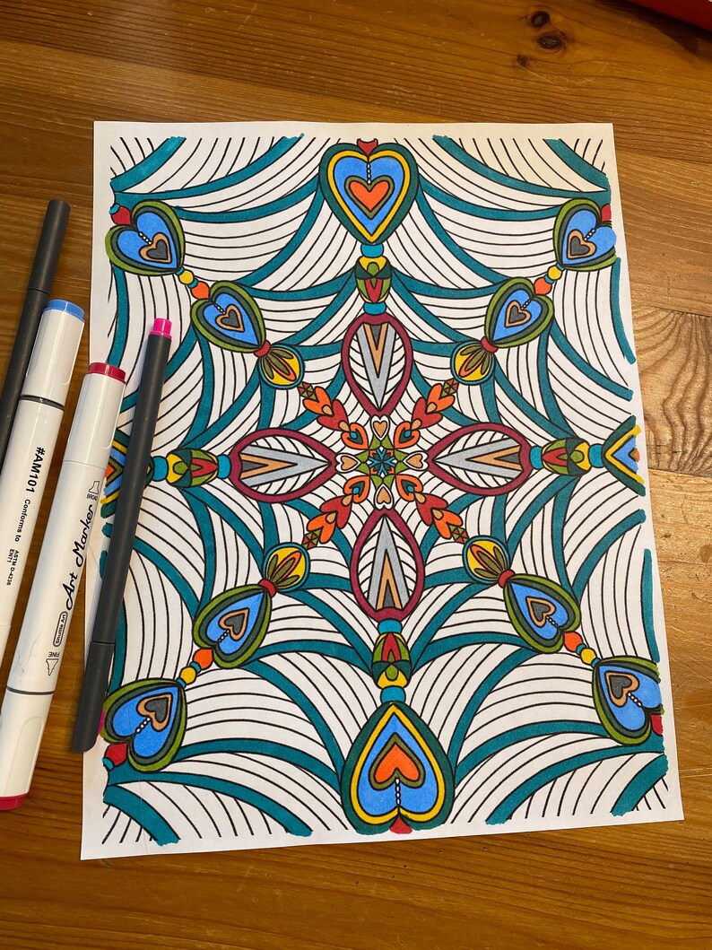 20 Instant Download Symmetry Printable Coloring Pages - Book 2 - Etsy