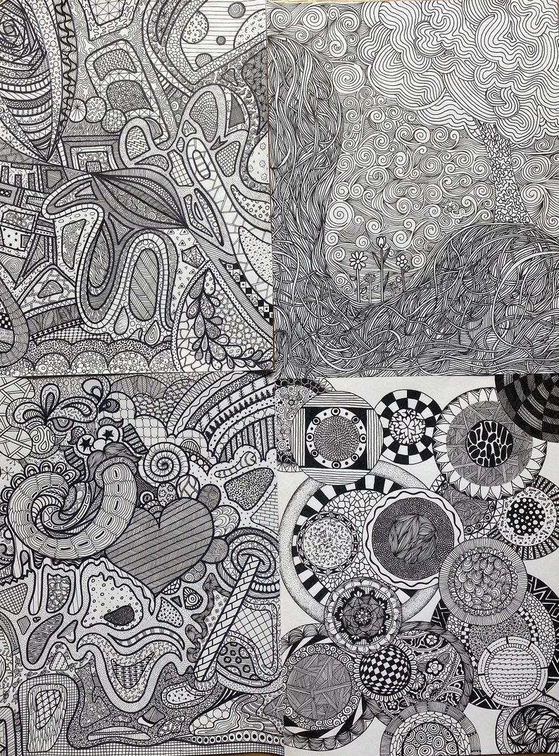 Instant Download 20 Highly Detailed Adult Coloring Pages - Book 1 - Etsy
