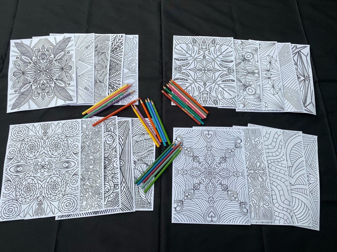 20 Instant Download Symmetry Printable Coloring Pages - Book 2 - Etsy