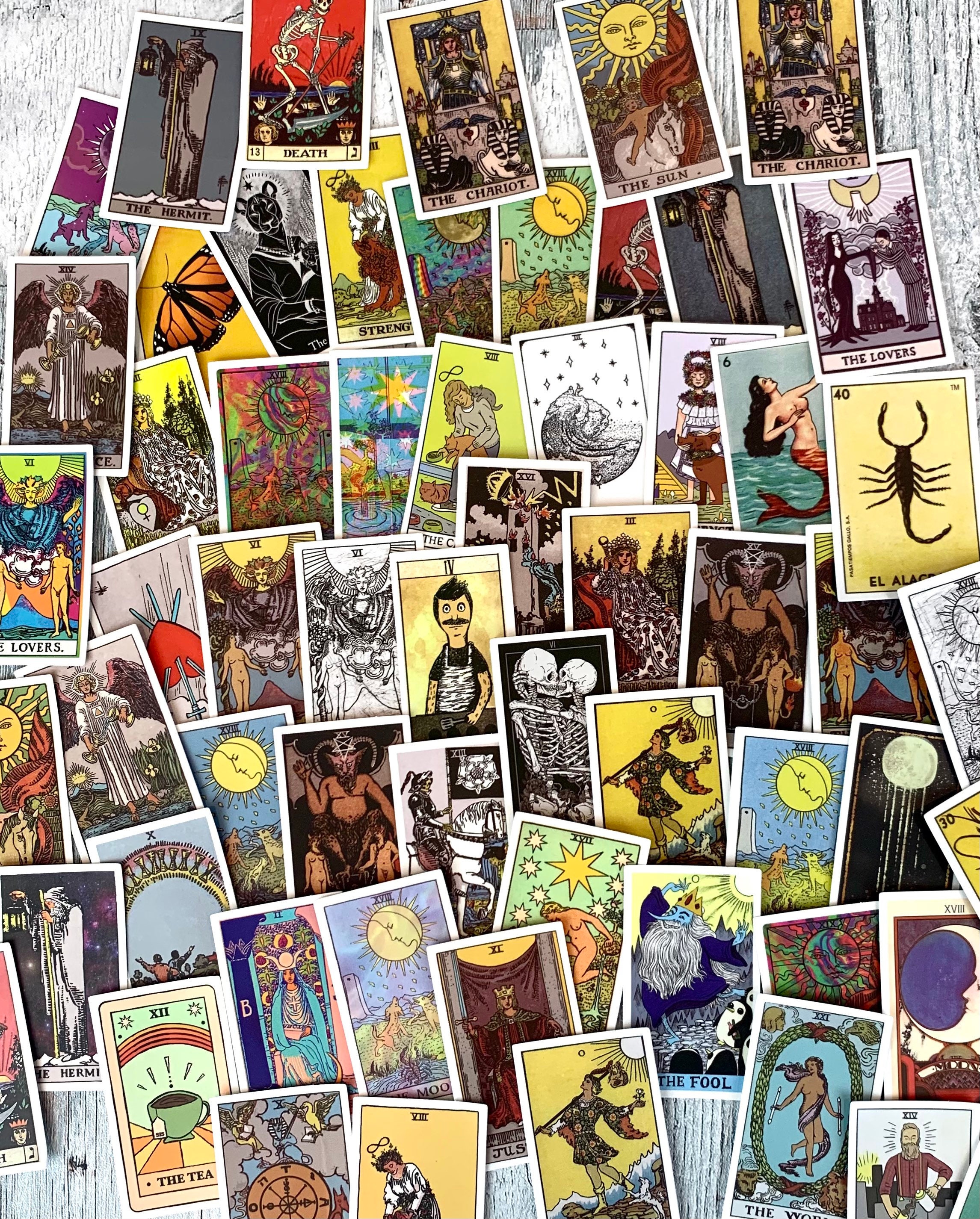 Tarot Card Stickers Surprise 10 Pack | Etsy