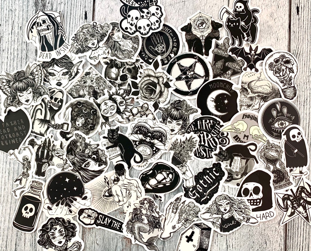 Goth Girl Mystery Sticker Pack - Etsy
