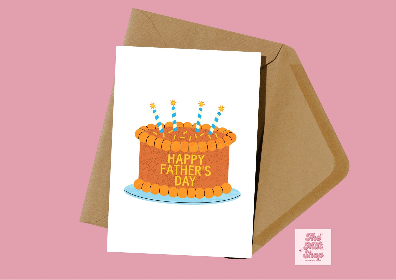 Fathers Day Greeting Card Cake - Etsy