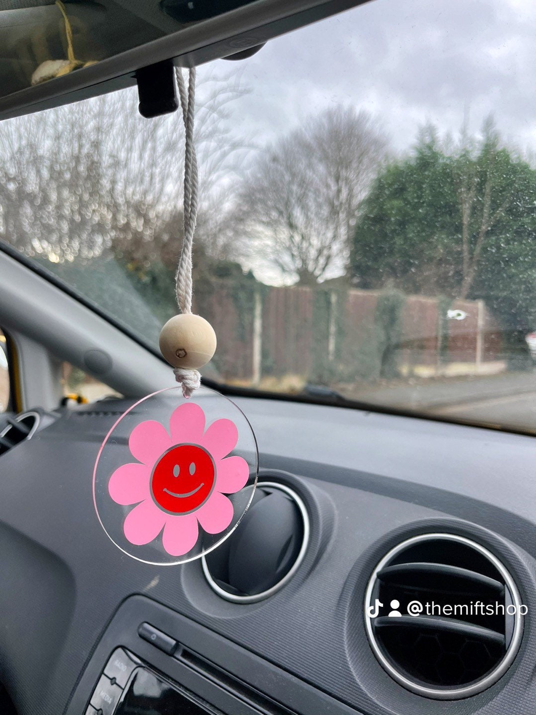 Flower Power Smiley Car Accessory - Etsy UK