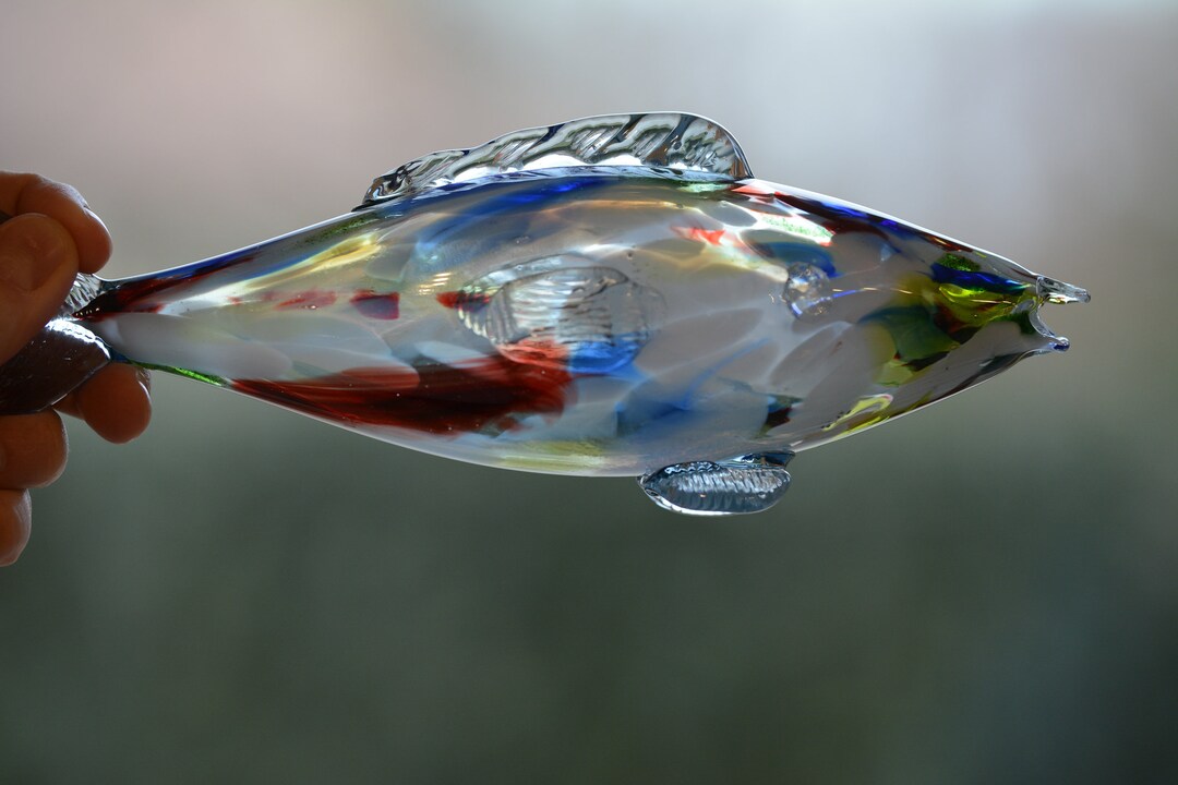 Vintage Hand Blown Murano Glass Fish 1960s Сolored Glass Fish Murano ...