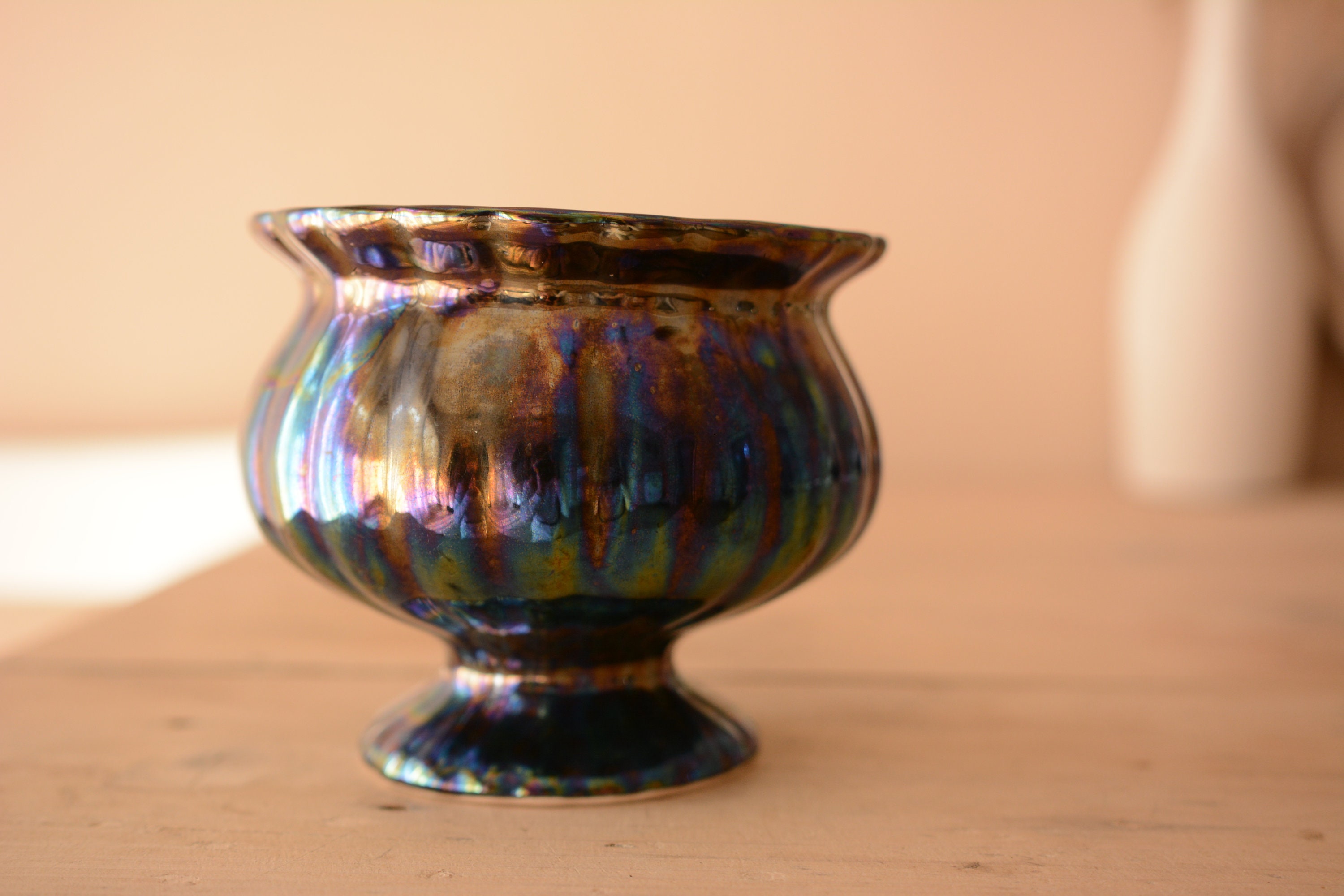 Vintage Flower Pot With Eosin Shine Hungarian Pottery - Etsy