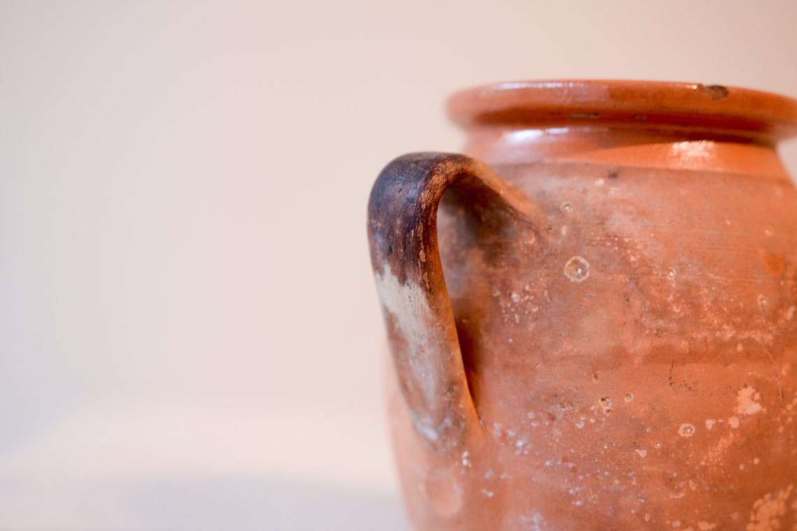 Antique Hungarian Pottery Pitcher Redware Vintage Jug With | Etsy