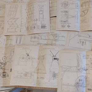 Vintage Technical Drawing Assortment Printed but Vintage 36 PCS - Etsy