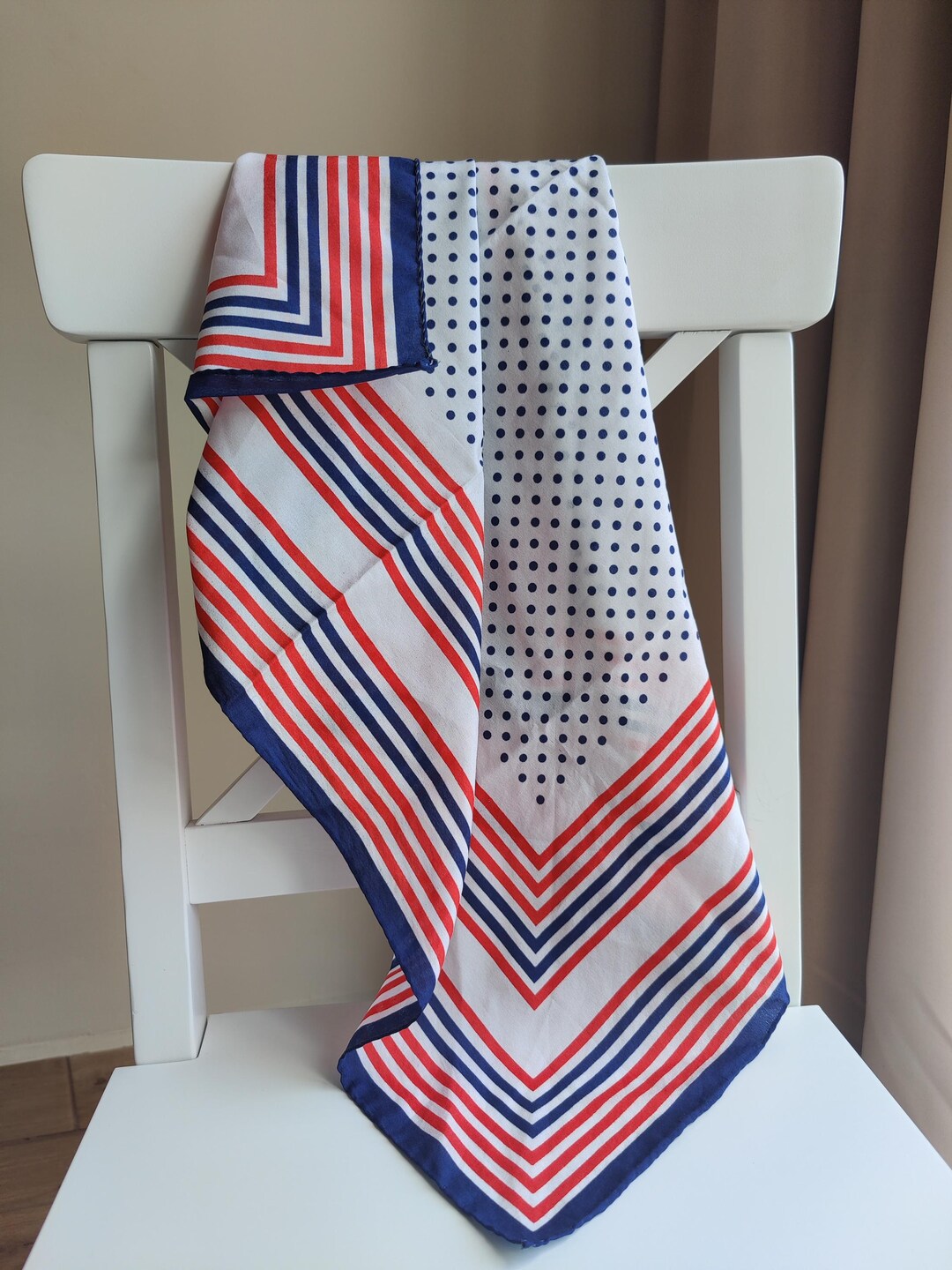 Vintage Scarf for Women | Country Classic Retro Headscarf From | Red ...