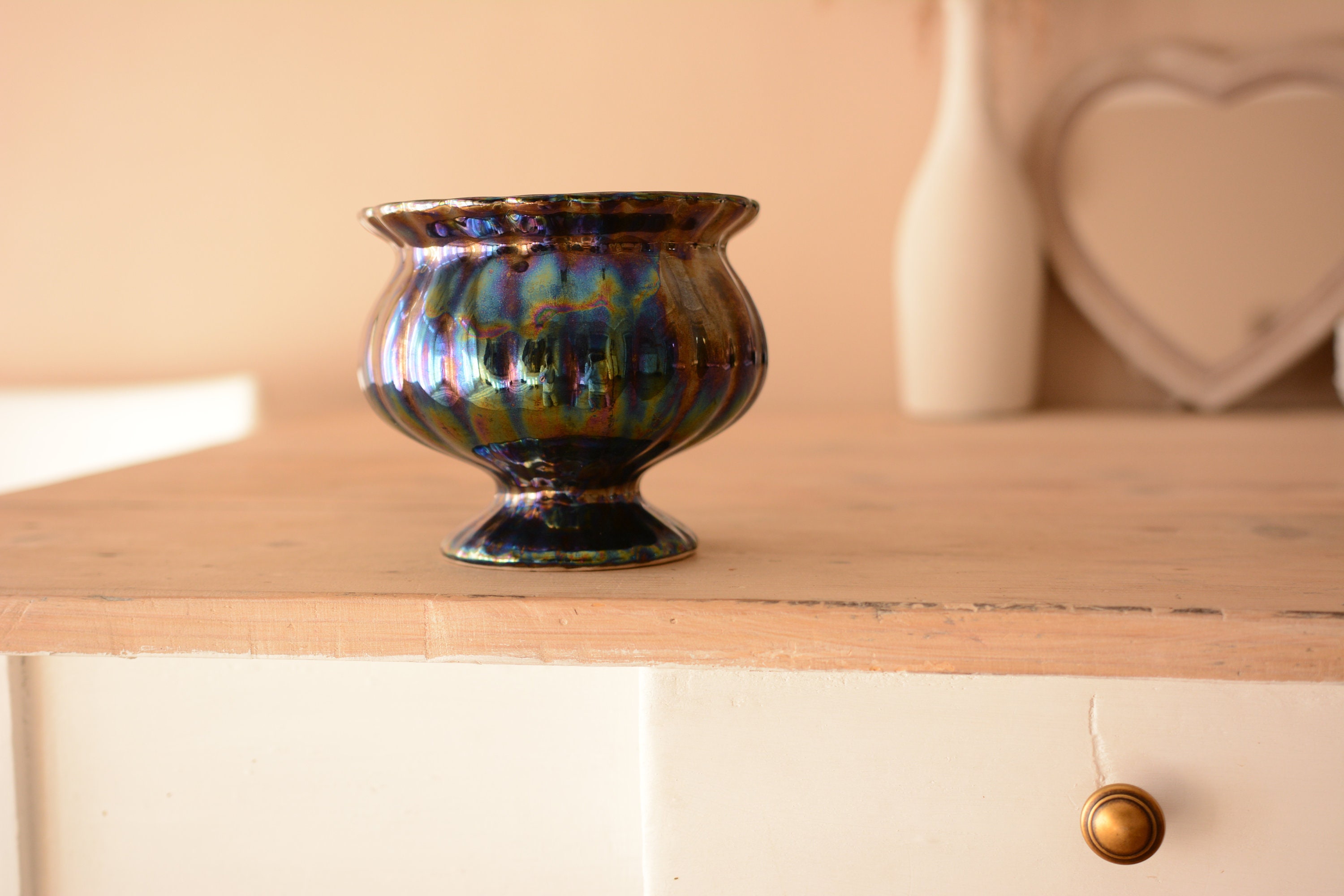 Vintage Flower Pot With Eosin Shine Hungarian Pottery - Etsy