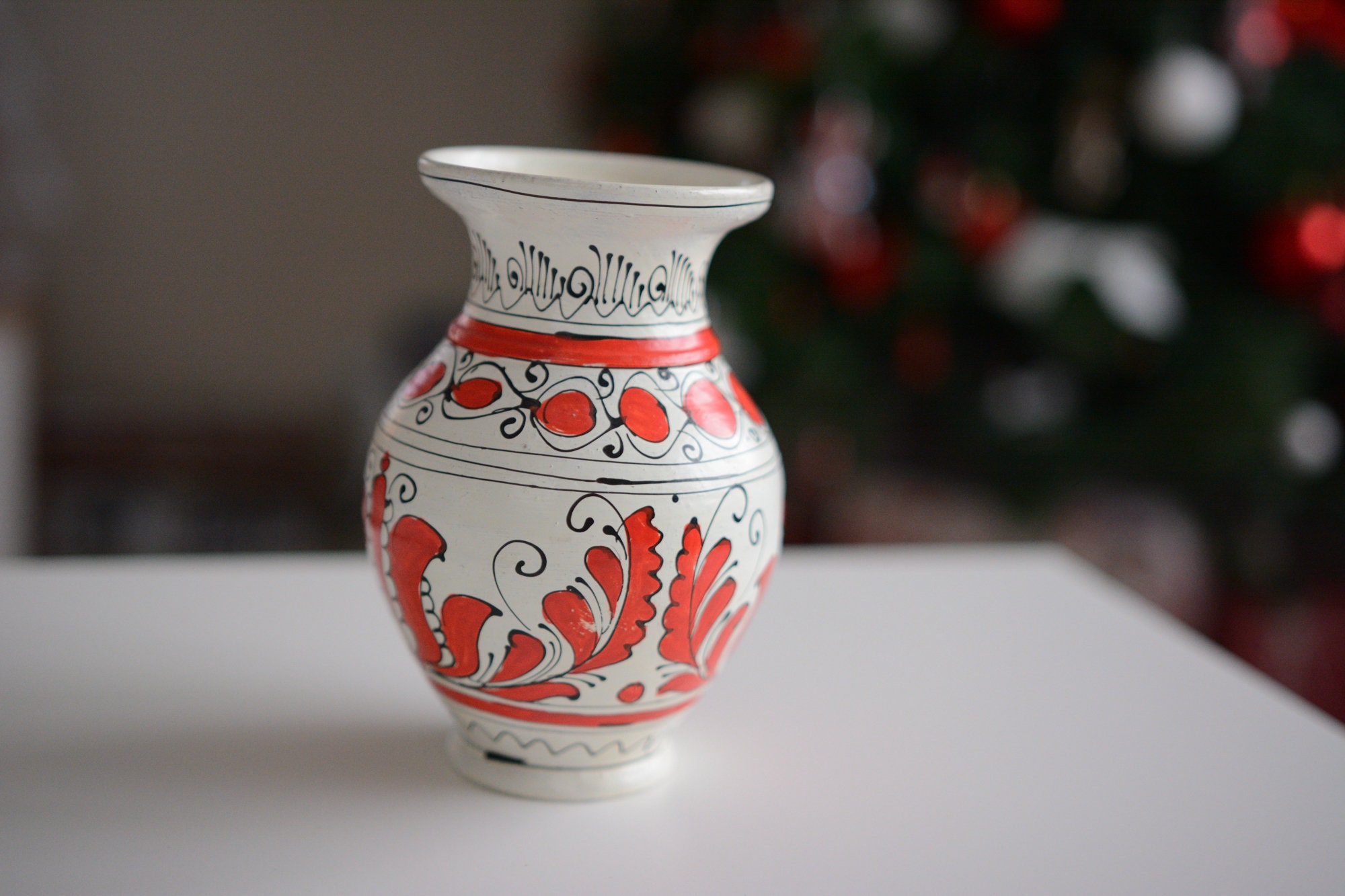 Vintage Red Hand Made Vase Korond Pottery Vase - Etsy