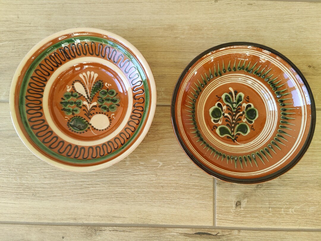 Vintage Pottery Wall Plates | Traditional Folk Plates From Hungary ...