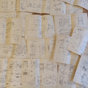 Vintage Technical Drawing Assortment Printed but Vintage 36 PCS - Etsy