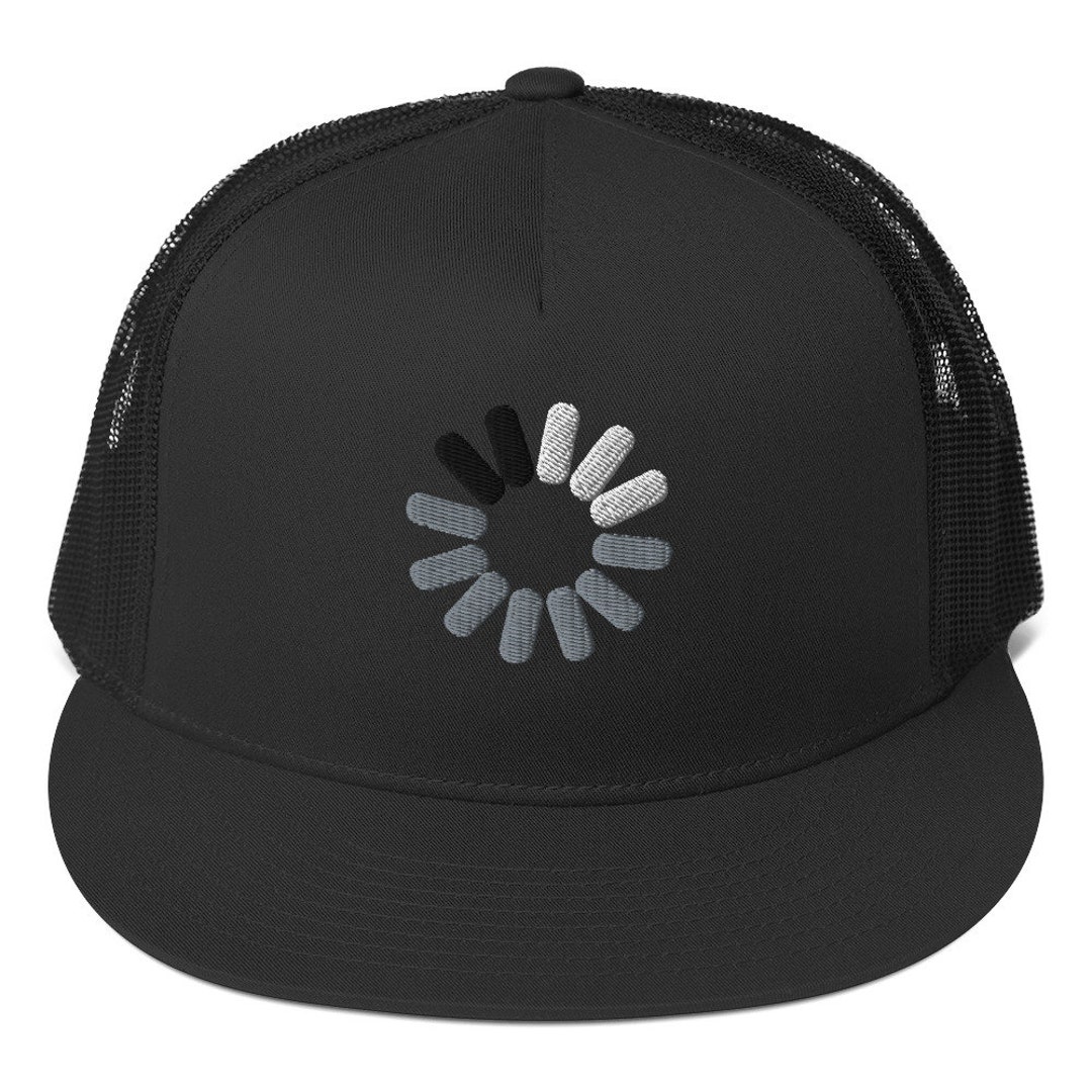 Buffering Loading Trucker Hat, Pc Gaming Snapback Hat, Loading Symbol ...