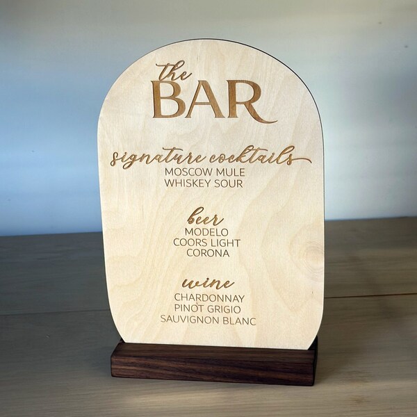 Wooden Bar Sign - Etsy