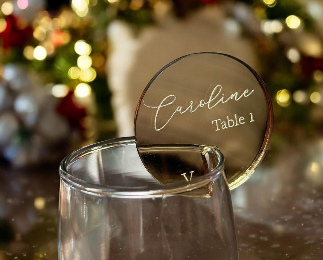 Acrylic Champagne Toppers | Custom Drink Tags | Wedding Drink Stirrers ...