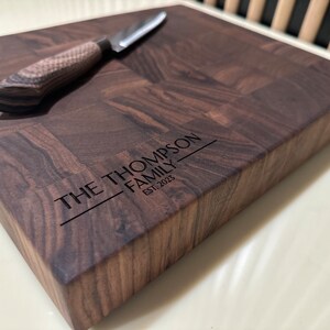 Engraved Butcher Block Cutting Board | Mini Chopping Block | Walnut End ...