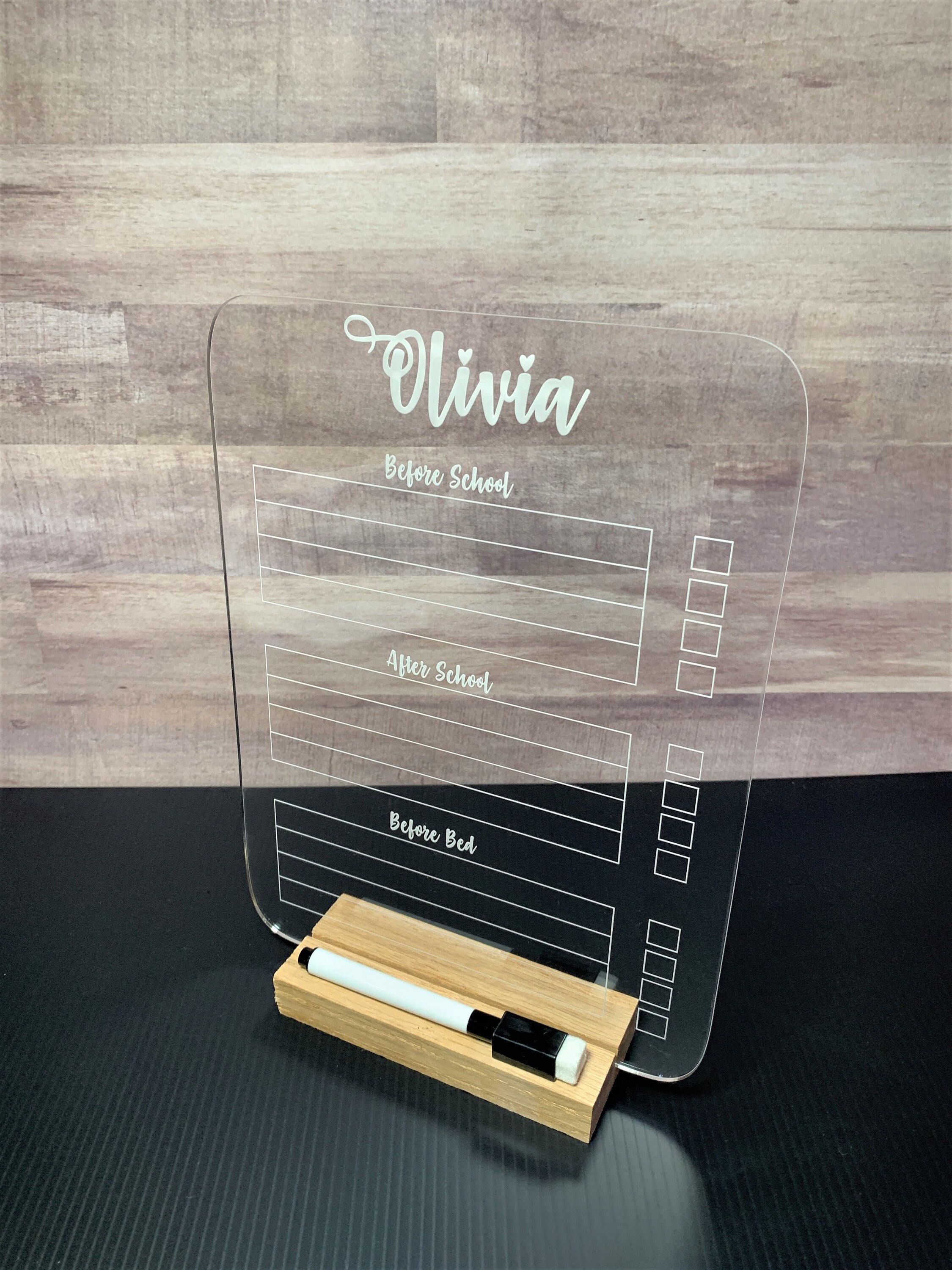 Engraved Custom Chore Chart Personalized Chore Chart Kids | Etsy