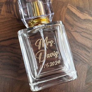 Engraved Perfume Bottle | Personalized Gift| Customized Glass Bottle ...