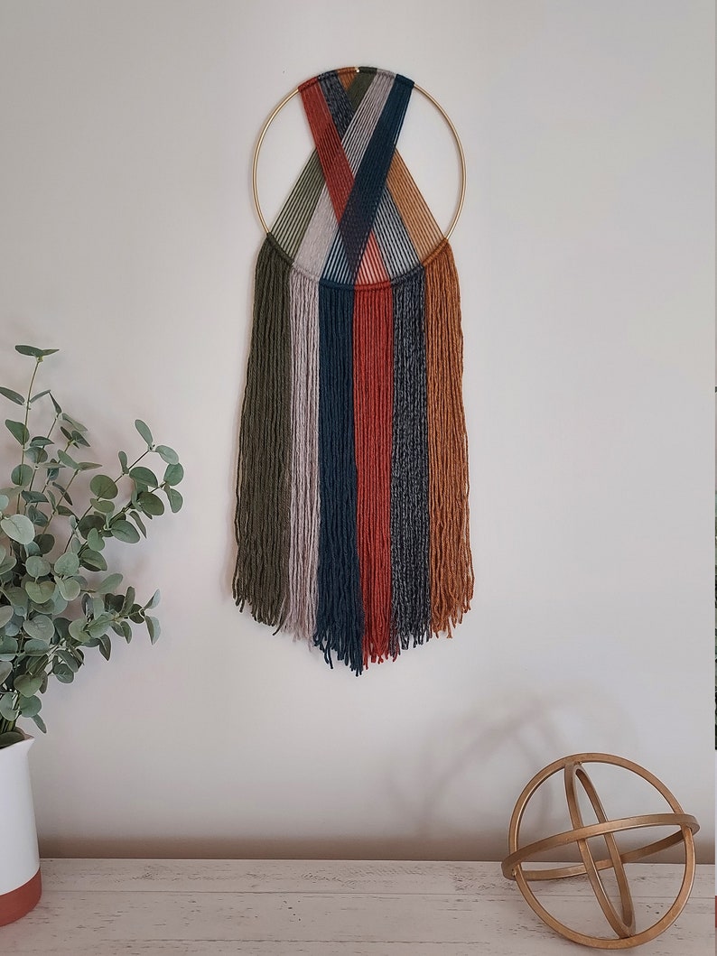 Multi Color Macrame Ring Wall Hanging / Yarn Hoop Hanging - Etsy