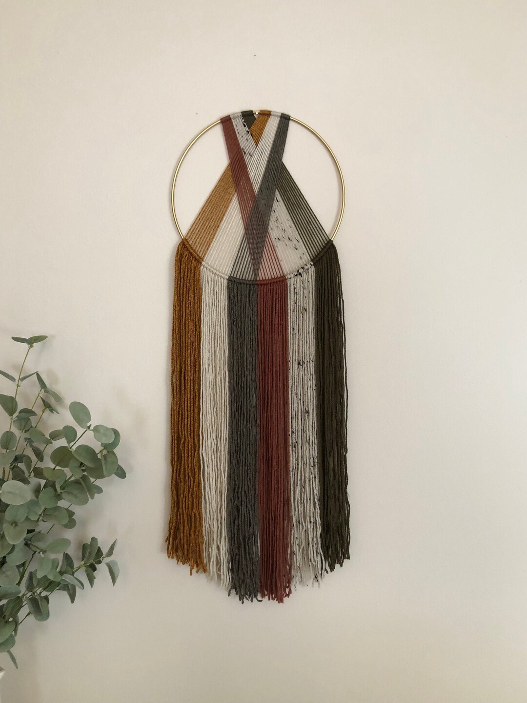 Multi Color Macrame Ring Wall Hanging / Yarn Hoop Hanging - Etsy