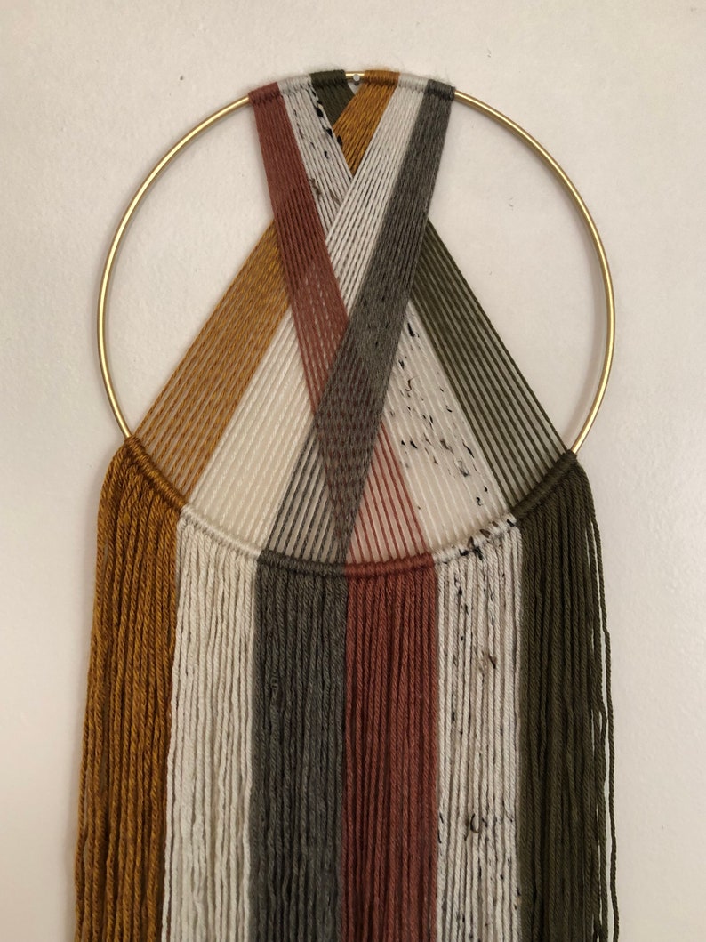 Multi Color Macrame Ring Wall Hanging / Yarn Hoop Hanging - Etsy