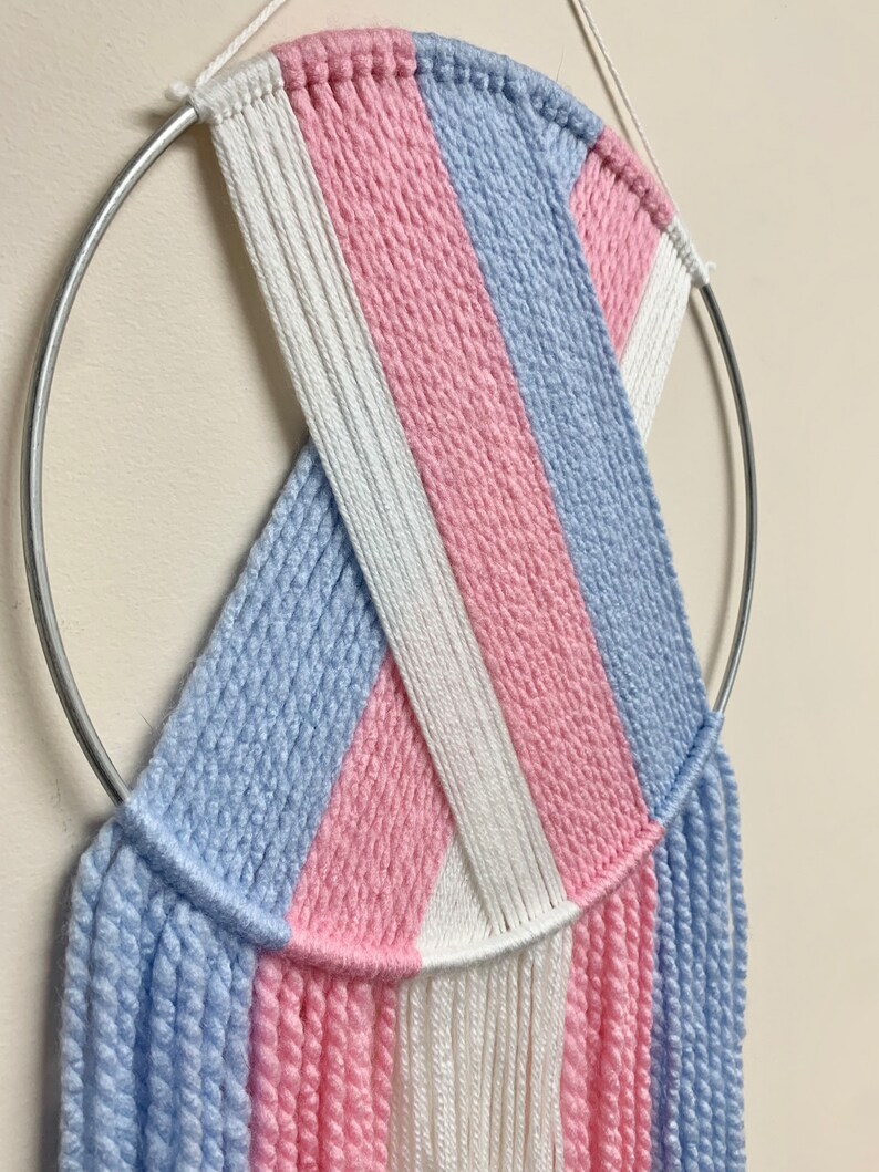 Trans Pride Flag Macrame/wall Hanging - Etsy