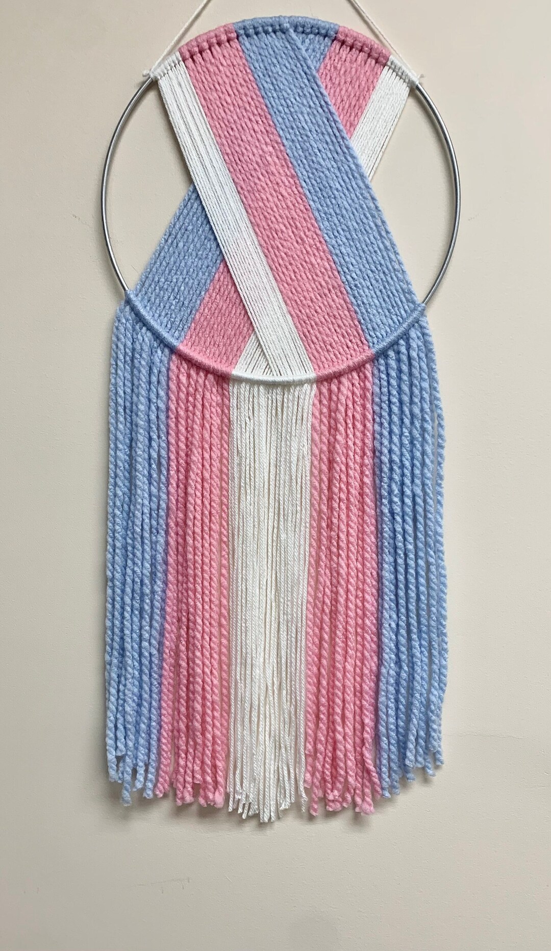 Trans Pride Flag Macrame/wall Hanging - Etsy