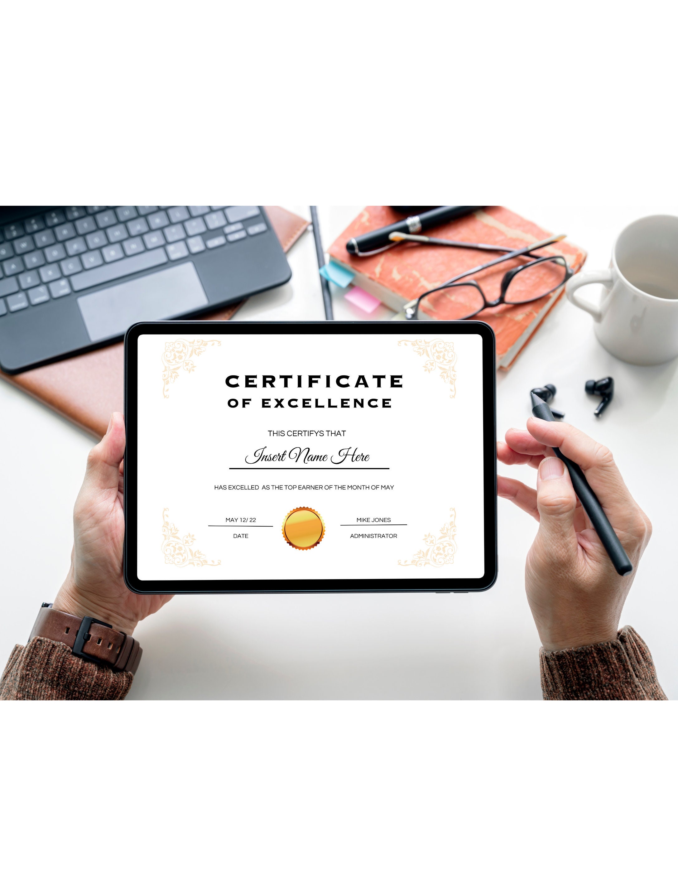 Editable Certificate of Excellence, Training Certificate Template ...