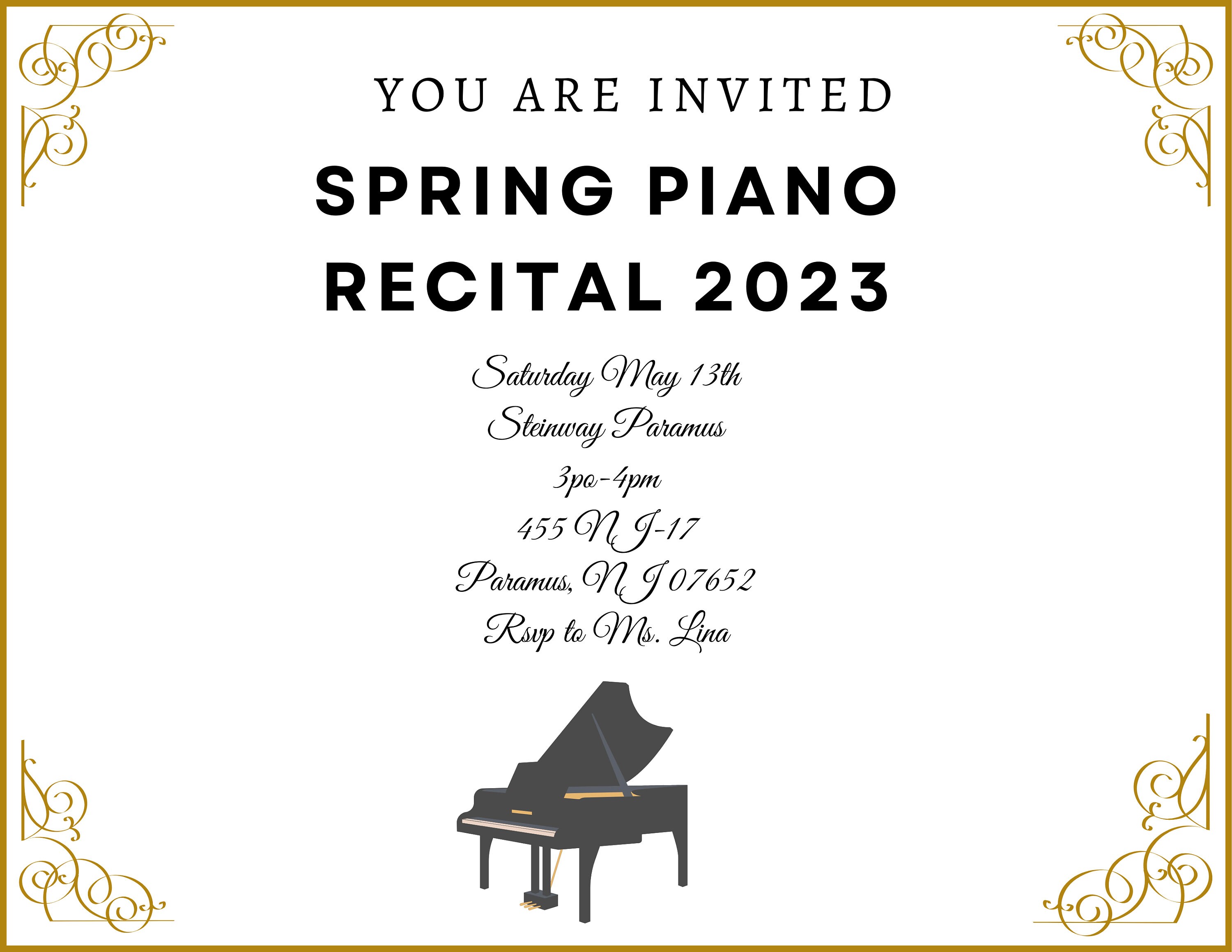 Piano Recital Certificate, Piano Award Printable, Child Certificate ...