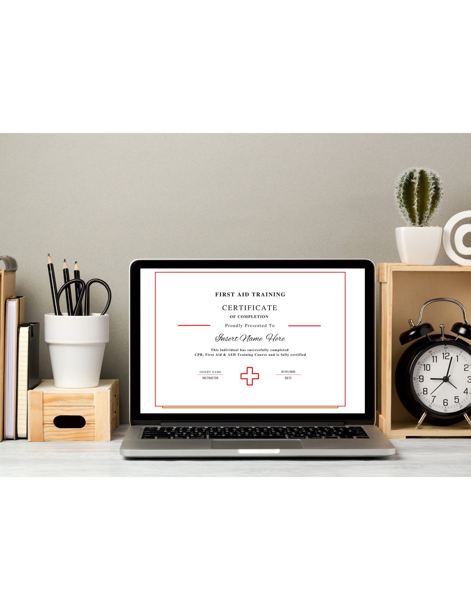 Editable Certificate of Completion, First Aid Training Certificate ...