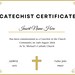 Editable Catechism Certificate, Religious Gold Certificate, Catechism ...