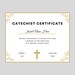 Editable Catechism Certificate, Religious Gold Certificate, Catechism ...
