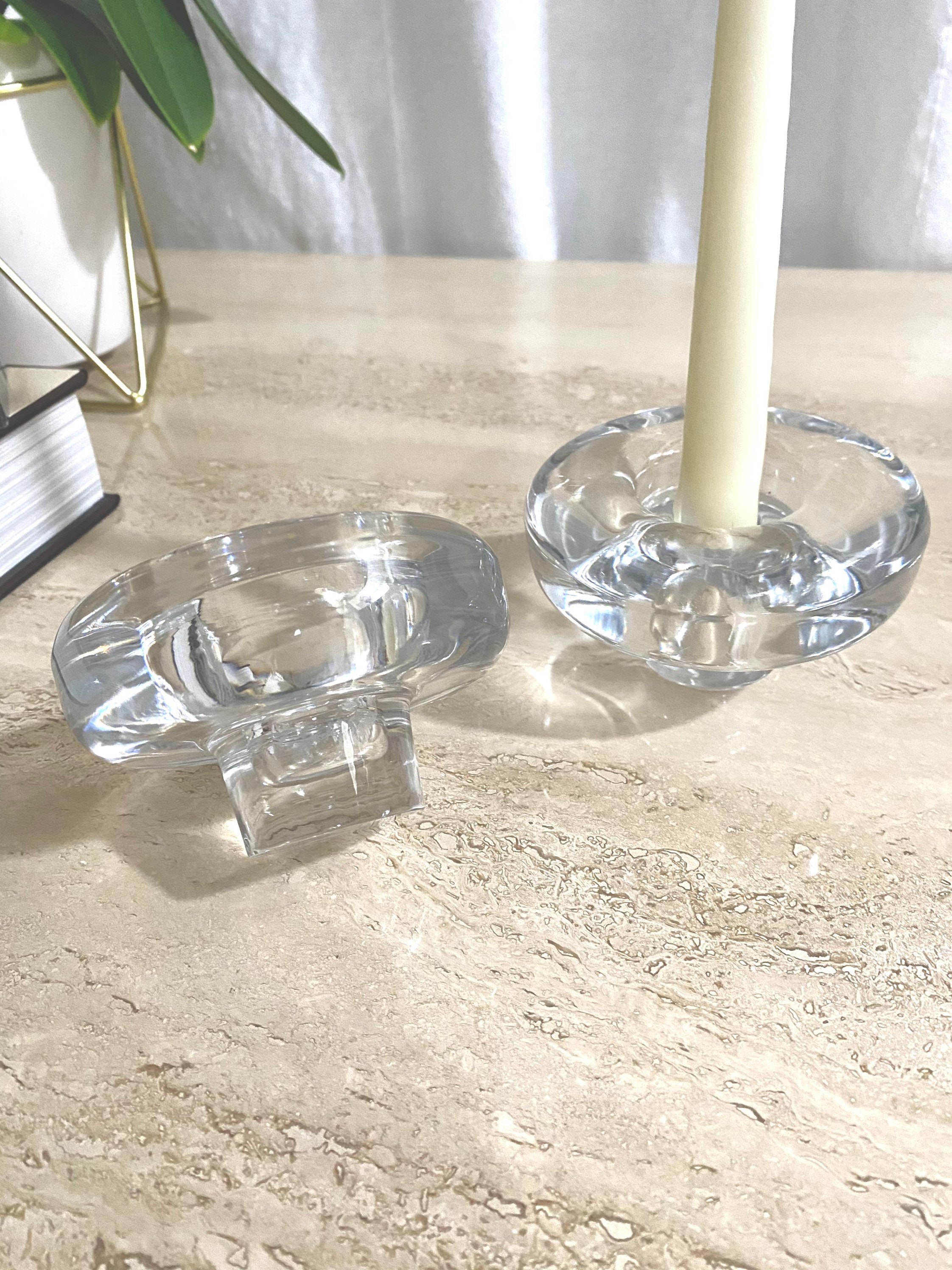 Vintage Mid Century Modern Pair of Dansk Crystal Candle Holders - Etsy