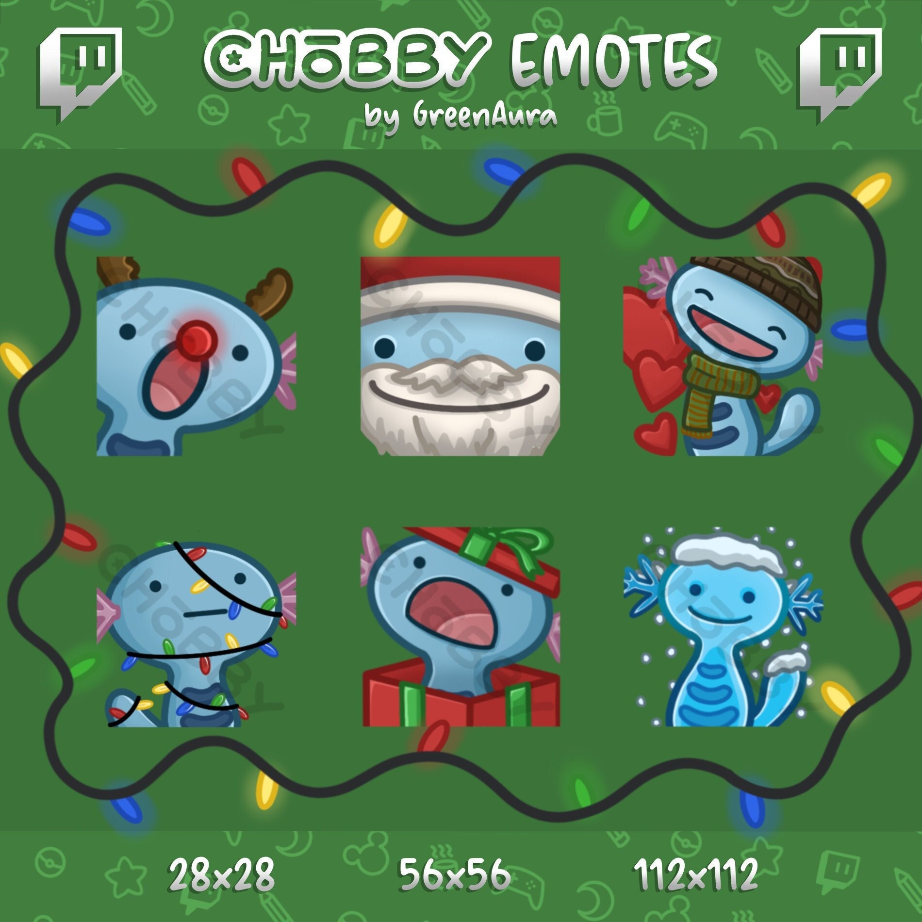 Seasonal Christmas Wooper Set | Pokémon for Twitch/discord - Etsy