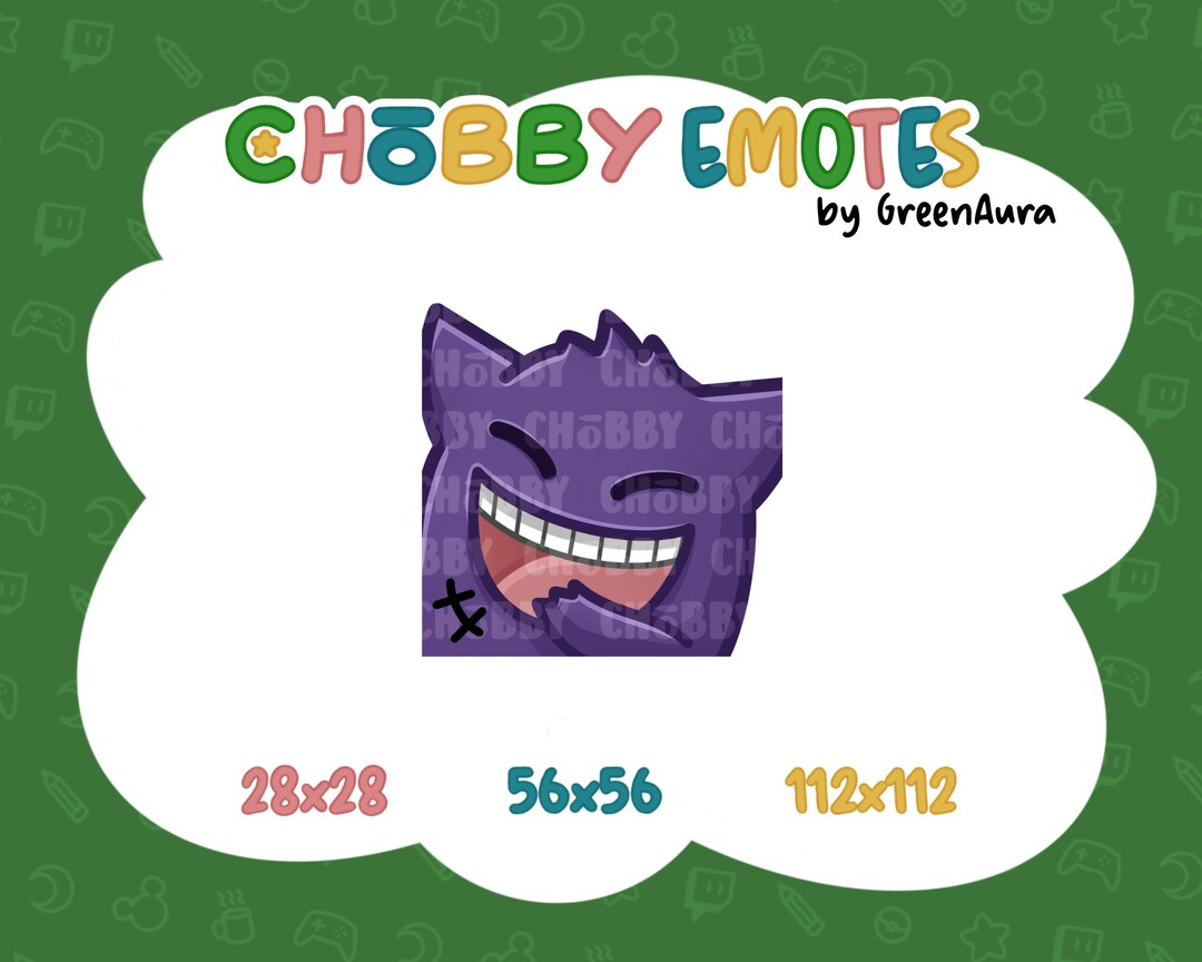 Gengar Laugh | Pokémon Emote for Twitch/discord - Etsy