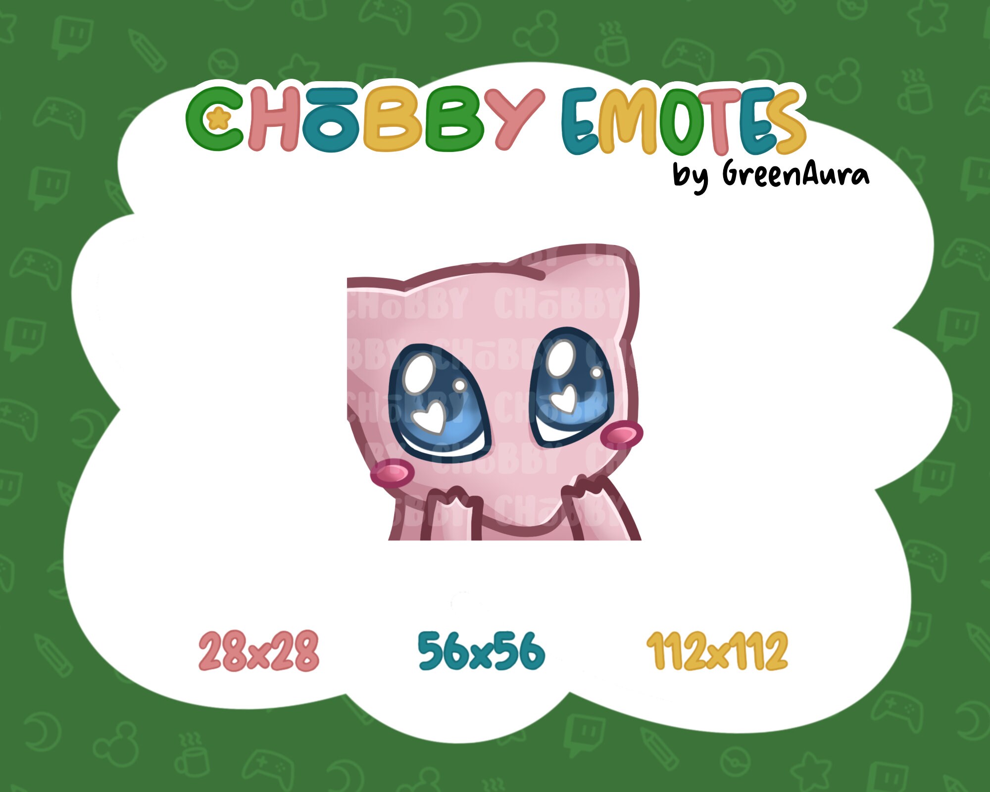 Aww Mew Pokémon Emote for Twitch/discord - Etsy