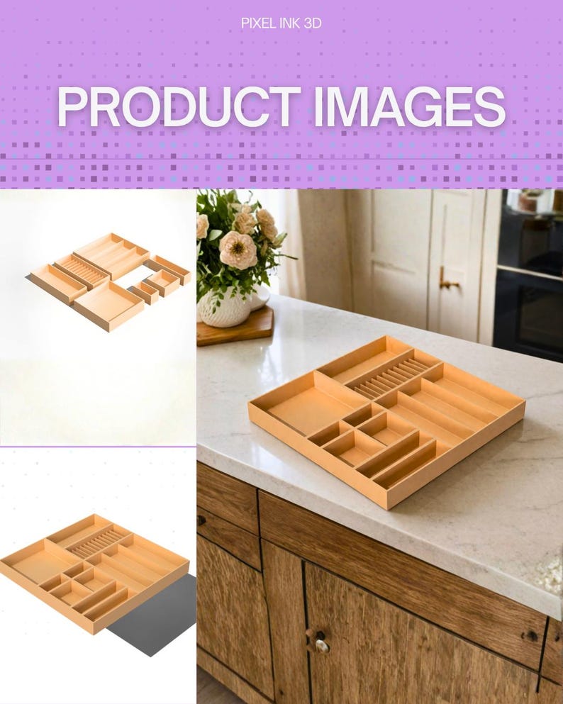Modular Drawer Organizer STL File — 3D Printable Customizable Drawer ...