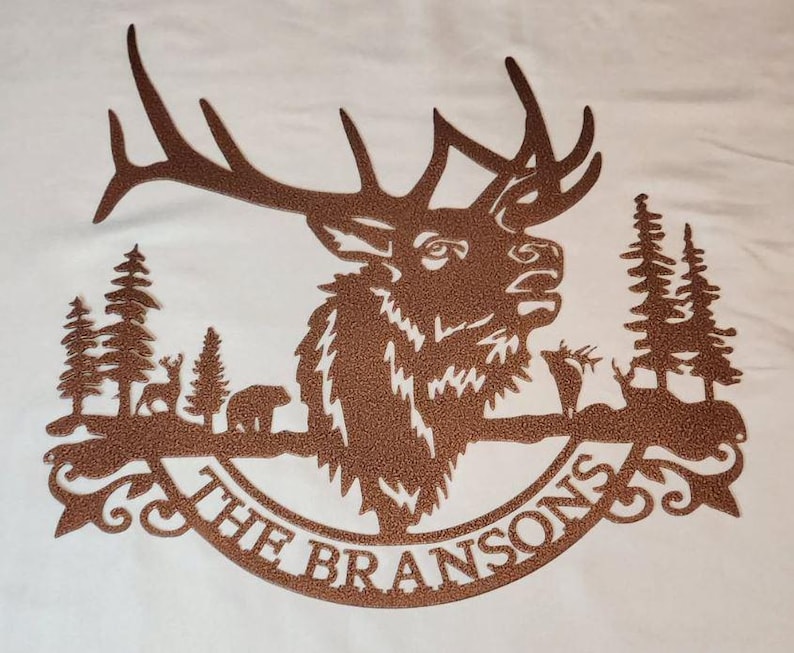 Personalized Elk Metal Wall Art – Rustic Wildlife Decor for Home ...