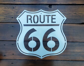 Route 66 Black Shield Metal Sign 28 X 28 Inches - Etsy