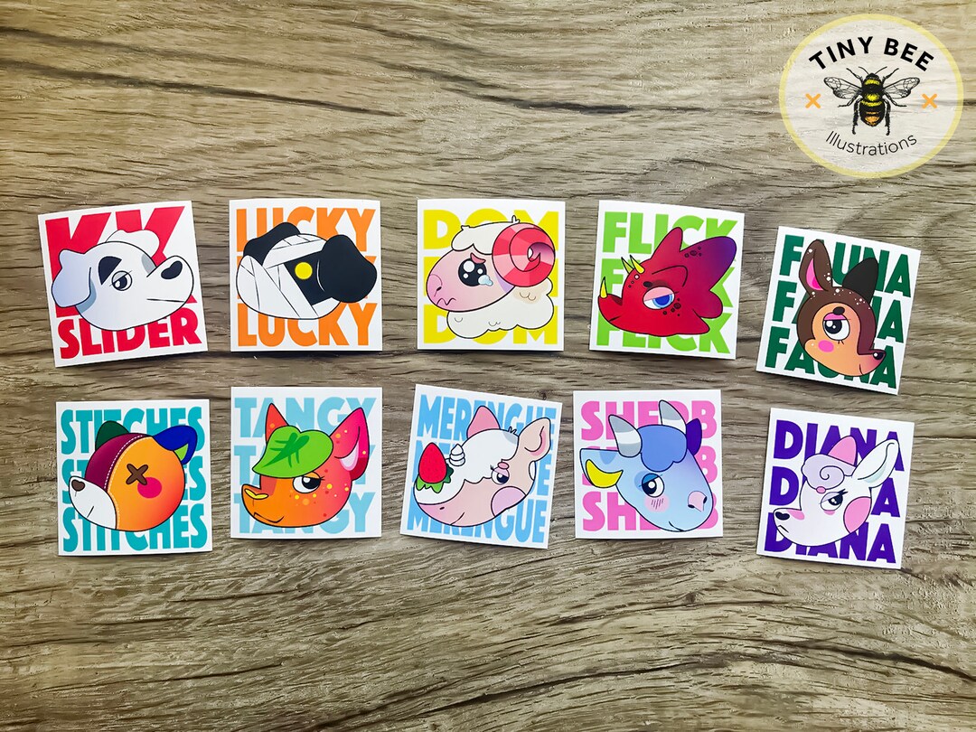 Animal Crossing Inspired Stickers, New Horizons Villagers Stickers ...